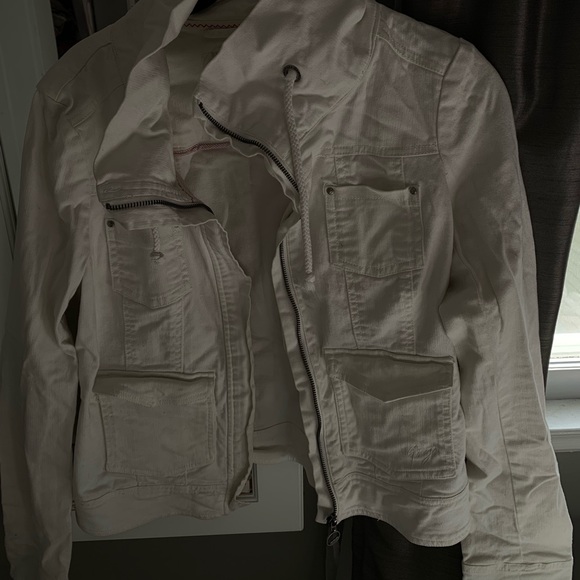 Garage | Jackets & Coats | Garage White Cotton Jacket | Poshmark